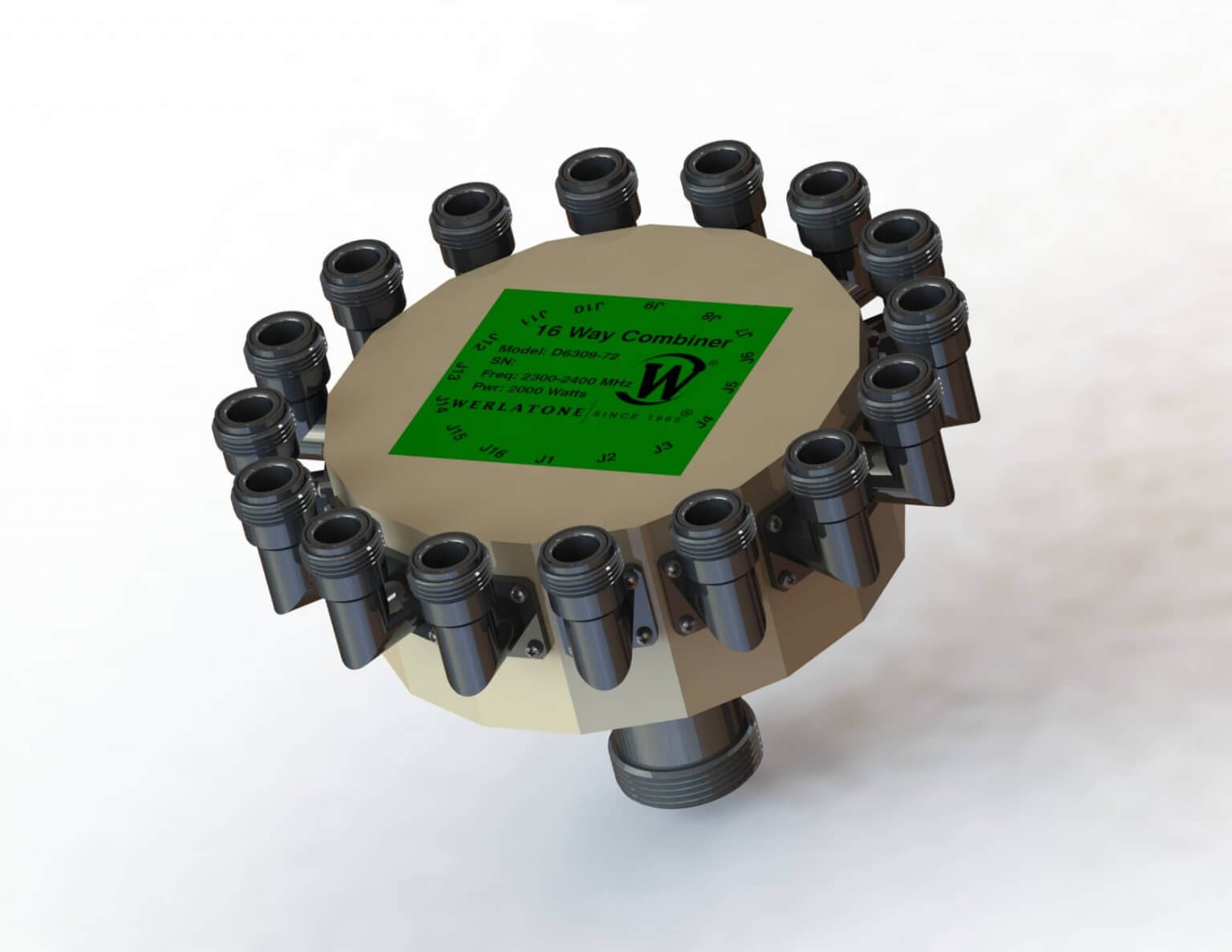 RF Combiner - Model D6309 - 16-Way Combiner/Divider